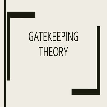 Gatekeeping theory | PPTX