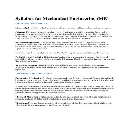 Gate me 2015_syllabus | PDF