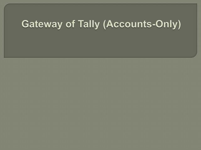 Tally Prime Educational mode Tutorial | PDF