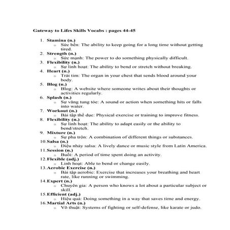 Gateway to Lifes Skills Vocabs (A2 U3 p44-45).docx