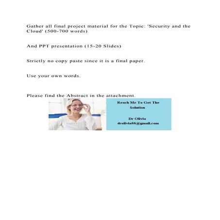 Gather all final project material for the Topic Security and the C.docx