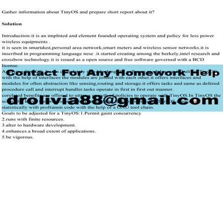 Gather information about TinyOS and prepare short report about it.pdf