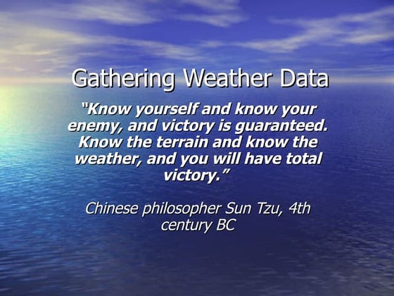 Weather forecasting | PPT