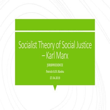 Socialist Theory of Social Justices | PDF