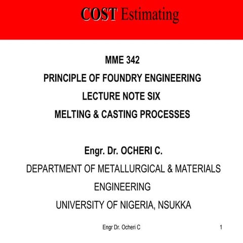 cost calculation on forging | PPTX