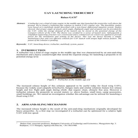 UAV Launching Trebuchet | PDF