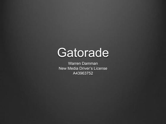 Gatorade final presentation | PPT