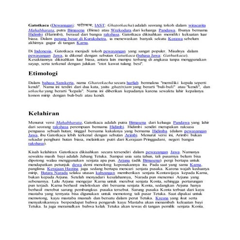 Gatotkaca | DOCX