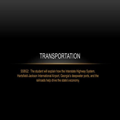 Transportation in the state of Georgia | PPTX | Rail Travel | Travel Type