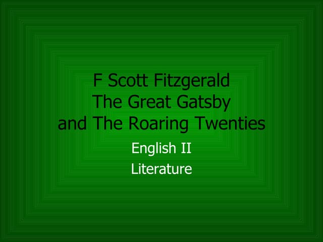 The Great Gatsby Powerpoint | PPTX