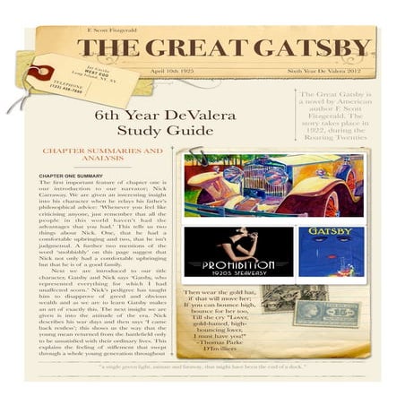 The Great Gatsby Analysis | PDF