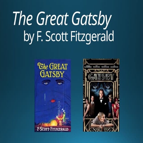 The Great Gatsby Introduction Powerpoint | PPTX