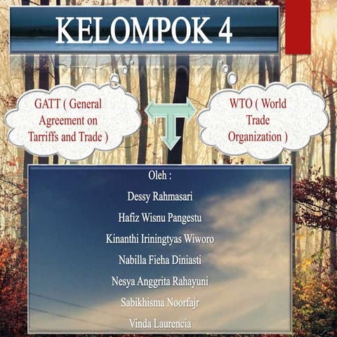 GATT ( General Agreement on Tariffs and Trade ) & WTO ( World Trade ...