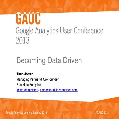 Becoming Data Driven | PPT