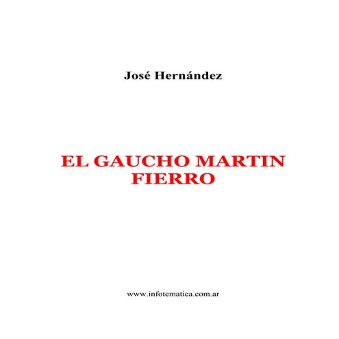 Gaucho martin-fierro | PDF