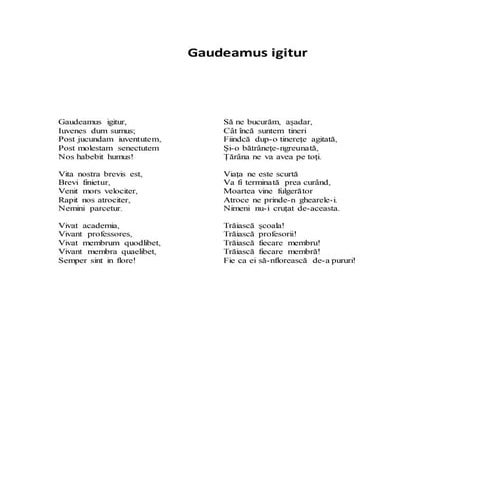 Gaudeamus igitur | DOC