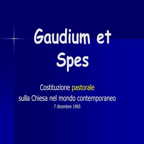 Gaudium et spes | PPTX