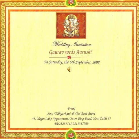 Gaurav\'s Wedding Invitation | PPT