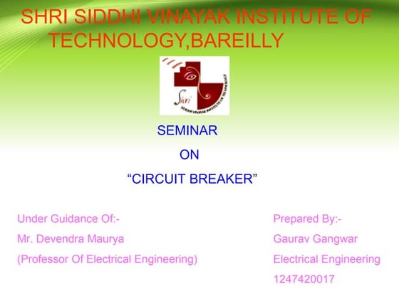 Circuit breaker presentation | PPT | Computer Networking | Computing