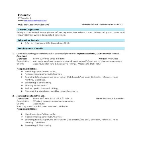 Sourav banerjee cv | DOCX