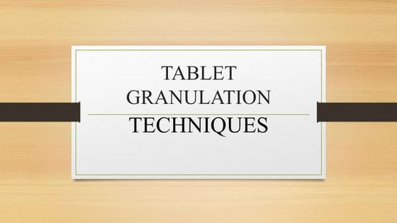 Granulation process and types of granulators | PPTX | Geology | Science