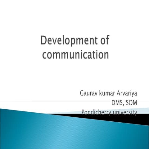 Development of Communication | PPT