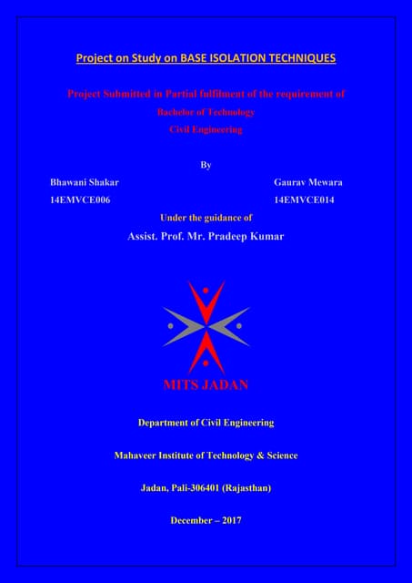 Simple Presentation Of BASE ISOLATION | PPTX | Geology | Science