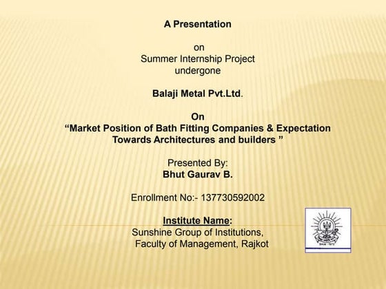 Balaji presentation | PPTX | Food & Drink