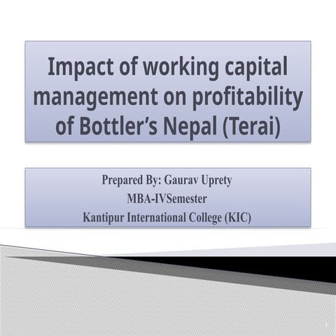 Gaurav presentation on seminar series for mba | PPT