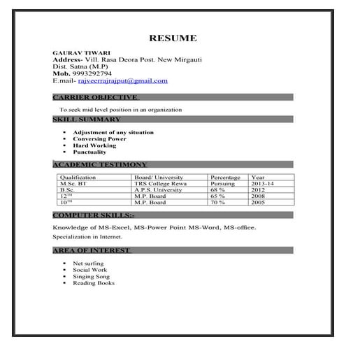 Gaurav resume | PDF