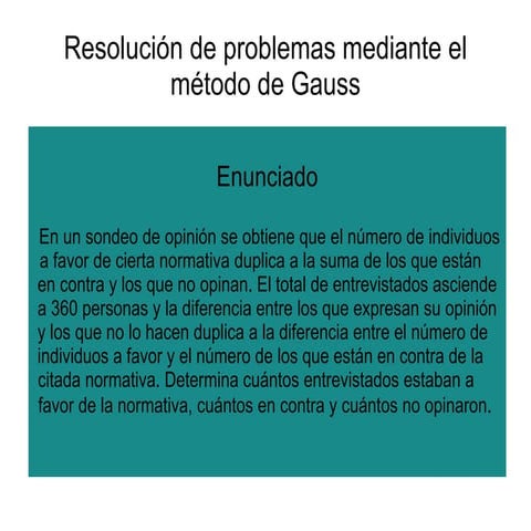 Metodo de gauss | ODP