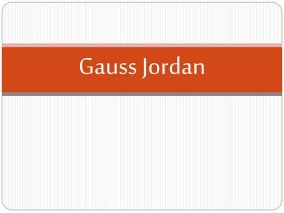 Gauss elimination method | DOCX | Physics | Science