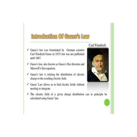 introduction to Gauss's law | PPT