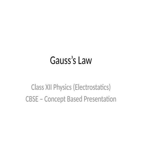 Gauss law for cylinders | PPT
