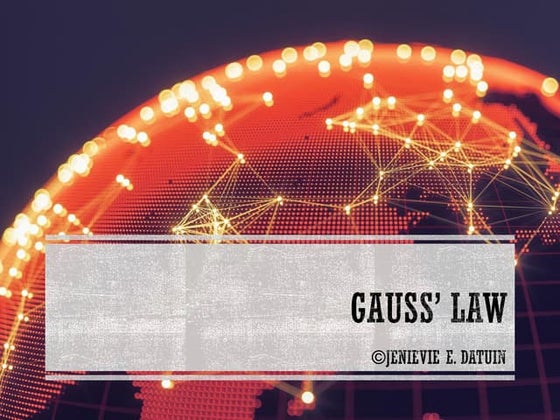 Gauss law for cylinders | PPT