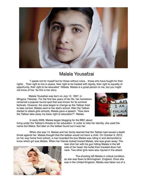 I am Malala | PPTX | Islam | Religion & Spirituality