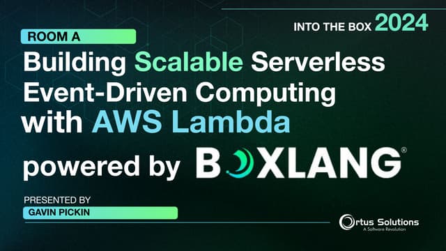 Building Scaleable Serverless Event Driven Computing With Aws Lambda Powered By Boxlang Ppt