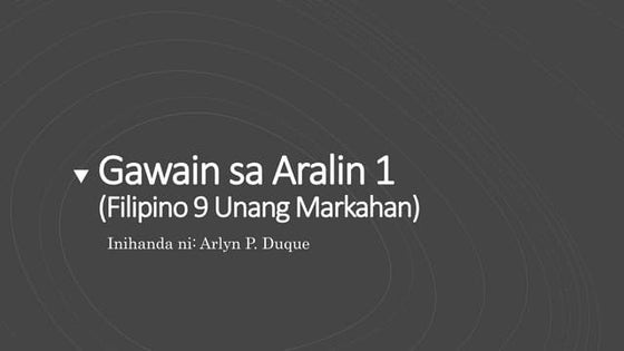 Gawain sa Pagbibigay Pahiwatig | PPSX