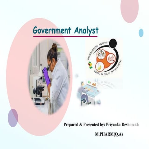 GOVERNMENT ANALYST(DRUG AND COSMETIC ACT,1940) | PDF