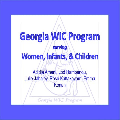 Georgia WIC Program | PPTX