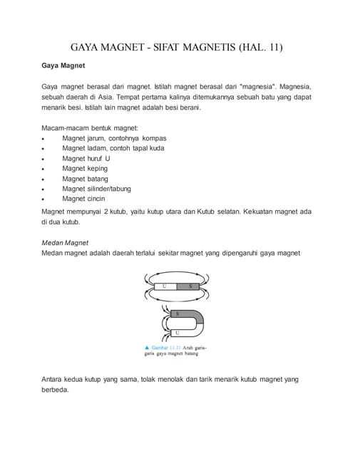 PPT MATERI MAGNET KELAS 5 [KURIKULUM MERDEKA] | PDF