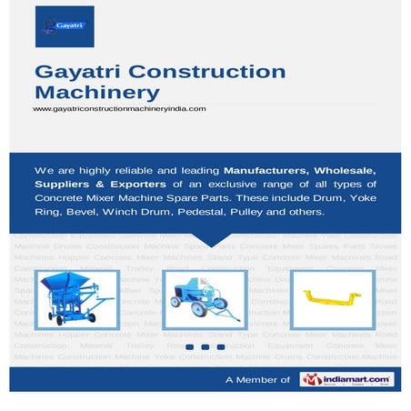 Jayem Manufacturing Co, Noida, Construction Equipment | PDF