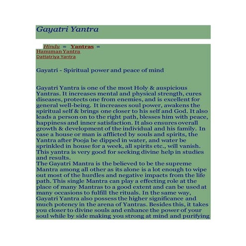 Gayatri yantra | DOCX
