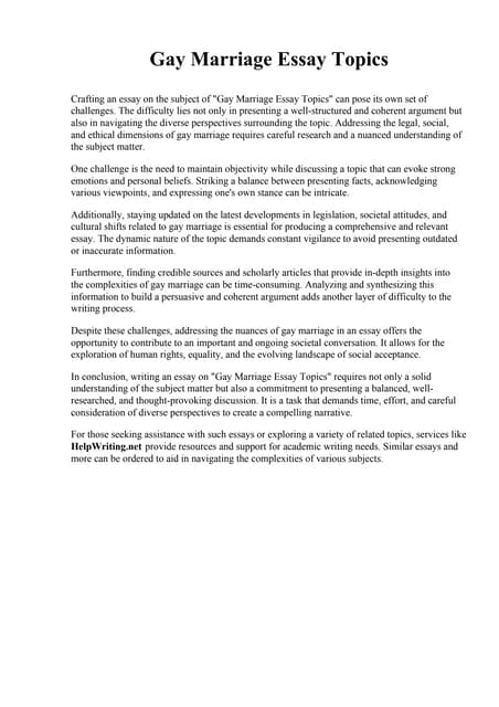 Marriage Topics For Essay.pdf | Marriage and Civil Unions | Family and ...