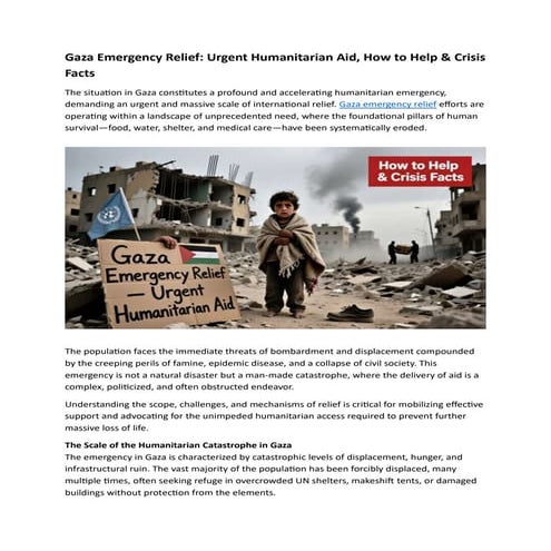 Gaza Emergency Relief Urgent Humanitarian Aid, How to Help & Crisis ...