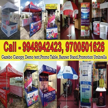 Gazebo canopy, demo tent, banner stand, promo table, promotional ...