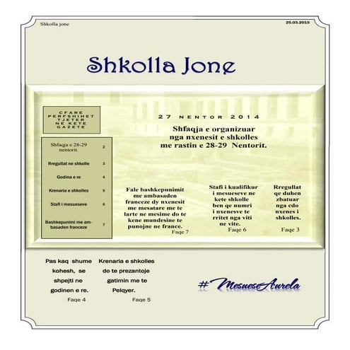 SI TE KRIJOJME GAZETEN E SHKOLLES ?! | PDF