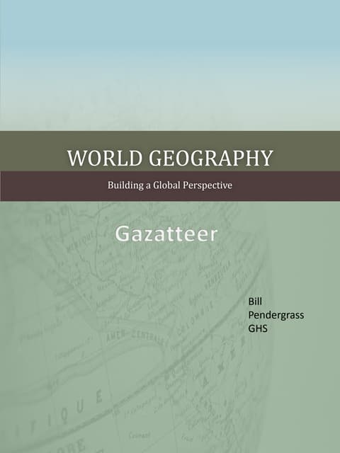 Glossary world geography | PDF