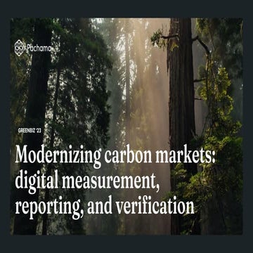 Carbon Credit Measurement, Reporting and Verification - Hannah Edgerly ...