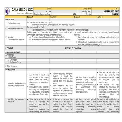 GB2 Q1 WEEK4.docx ( detailed lesson plan for general biology | DOCX